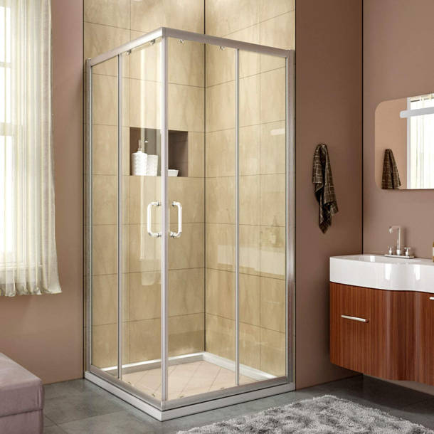 EAGLELY 36'' W 72'' H Framed Square Reversible Shower Enclosure & Reviews | Wayfair